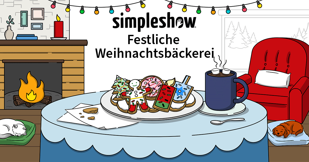 ☃️ ️ Frohe Festtage wünscht simpleshow! 🍪🥛